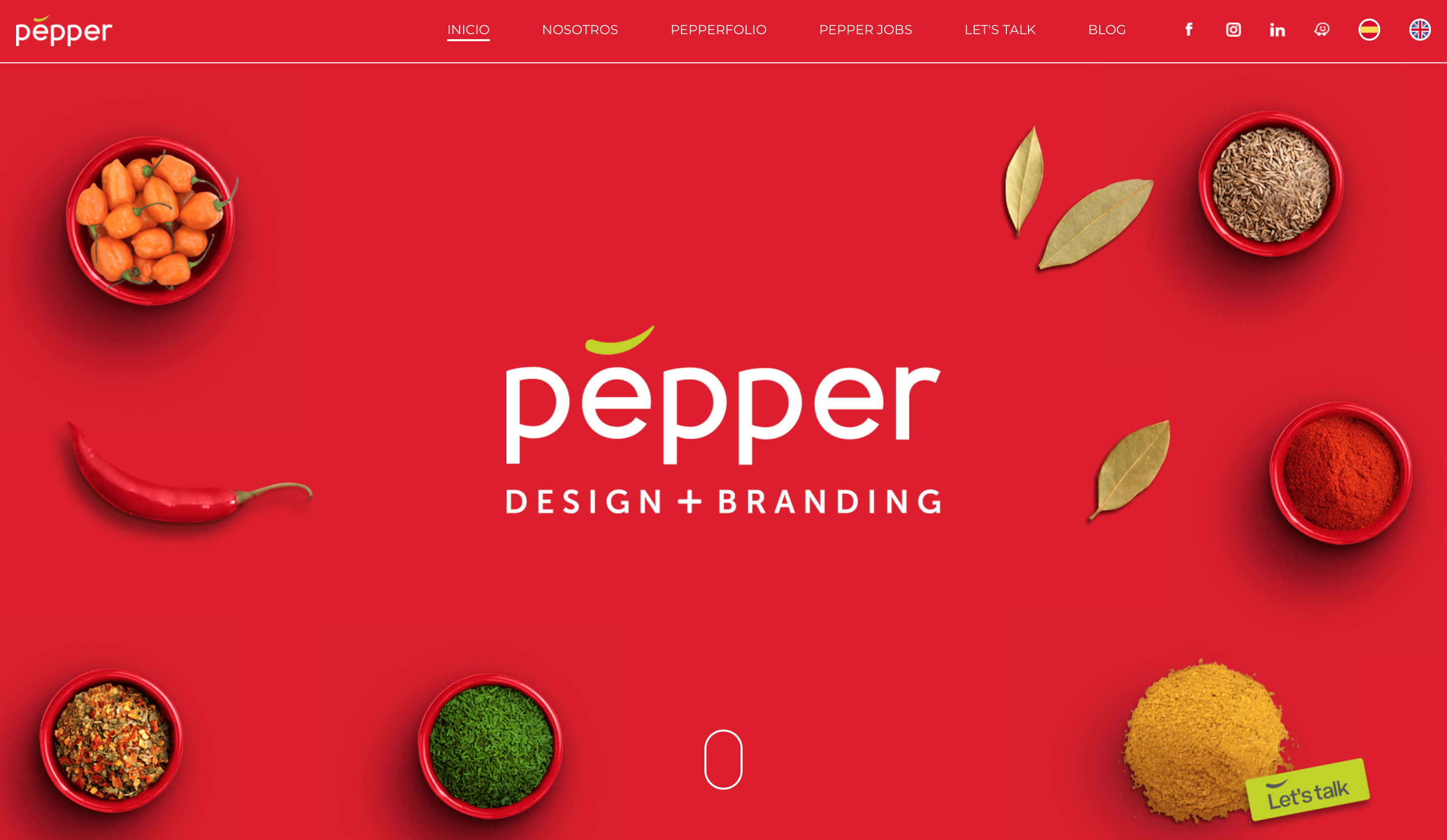 Sitio Web Pepper Design & Branding